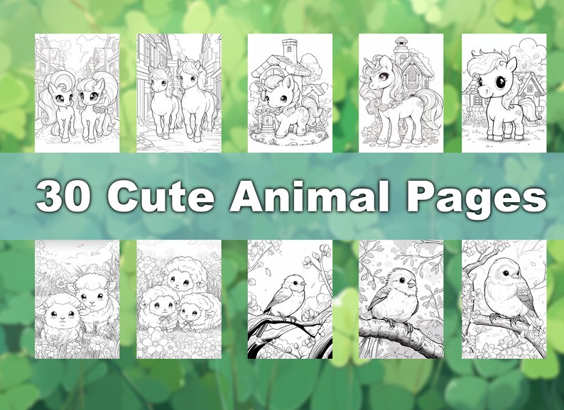 Kawaii Coloring Pages Animals, Cute Animals Coloring Page, Cozy ...