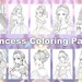 Princess Coloring Page, Anime Coloring Page, Anime Princess Color Page ...