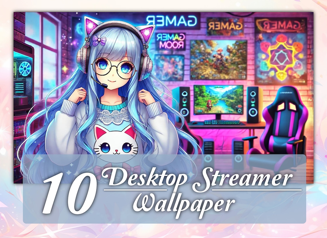 Wallpaper Streamer, Anime Streamer Wallpaper, Desktop Wallpaper, Gamer ...