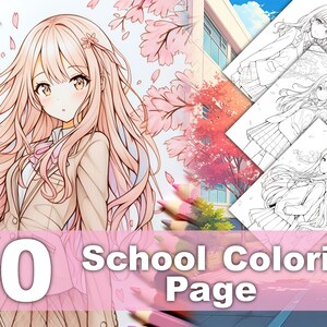 Anime School 30 Coloring Pages, Anime Highschool, Coloring Pages ...