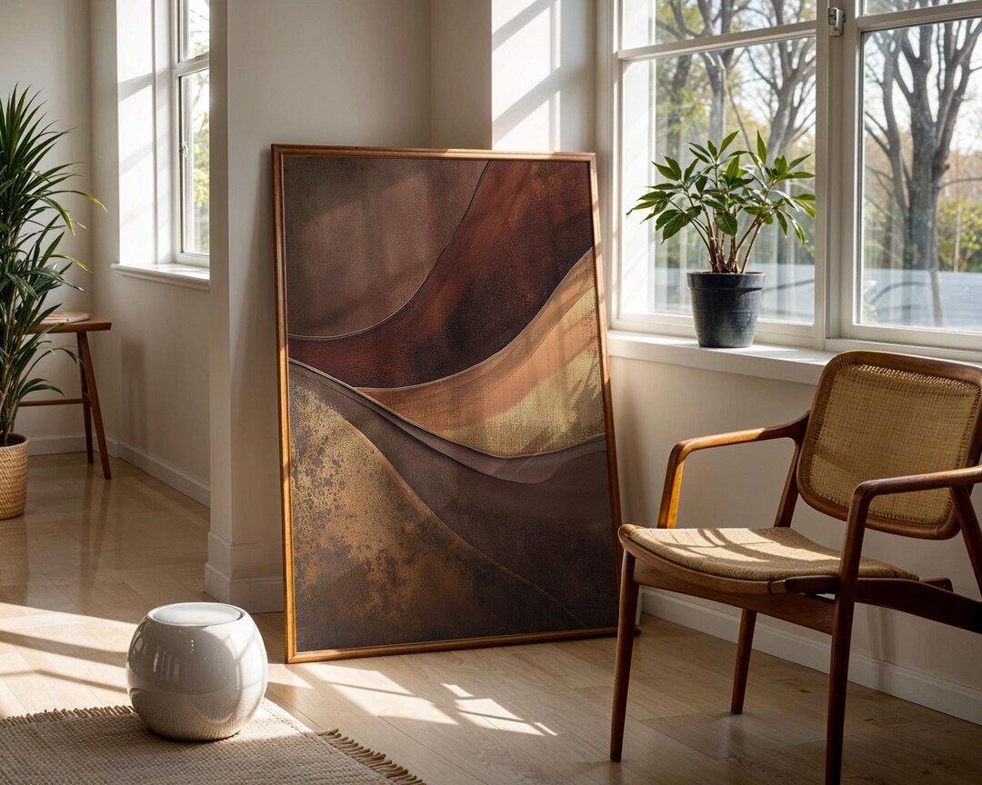 Earthy Tones Rich Texture Abstract Painting DIGITAL Wall Art Decor ...