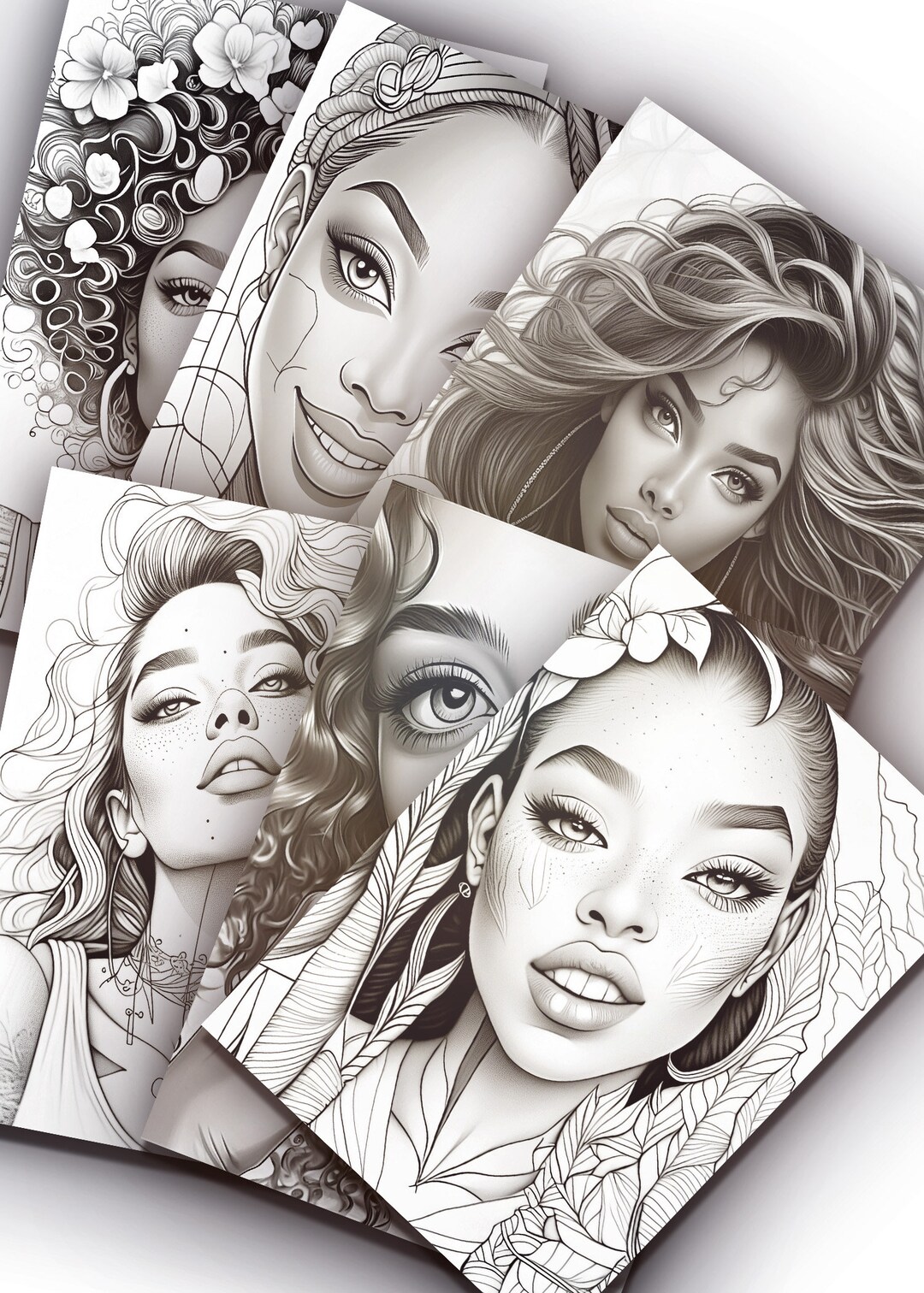 DIGITAL DOWNLOAD Coloring Book Beautiful Black Women Coloring Page ...