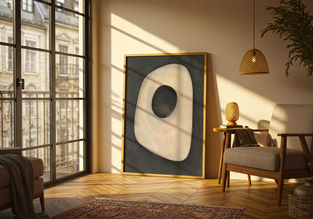 Simple White Abstract Art Wabi Sabi Style Home Minimalistic Japandi ...