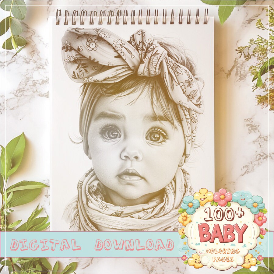 Coloring Pages Baby PRINTABLE Babies & Toddlers Coloring Book DIGITAL ...