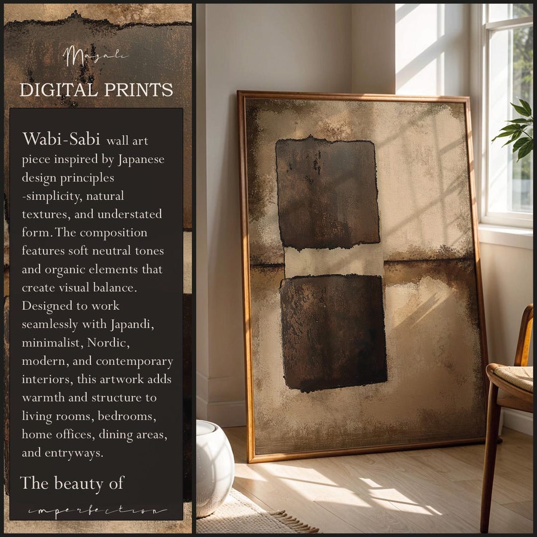 Abstract Painting Muted Colors Wall Art PRINTABLE Decor Wabi Sabi Home ...