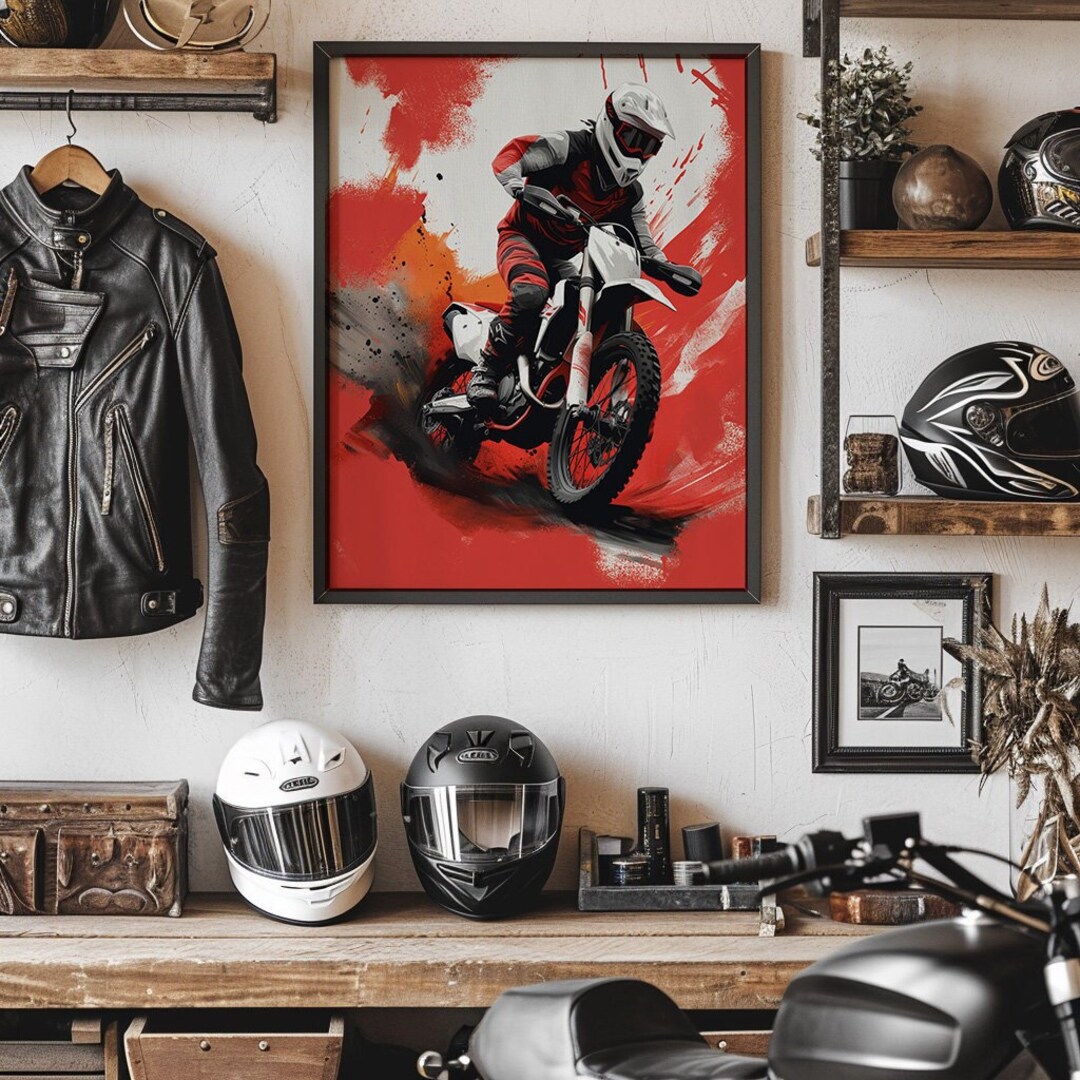 Motorcross Poster DIGITAL DOWNLOAD Dirt Bike PRINTABLE Wall Art ...
