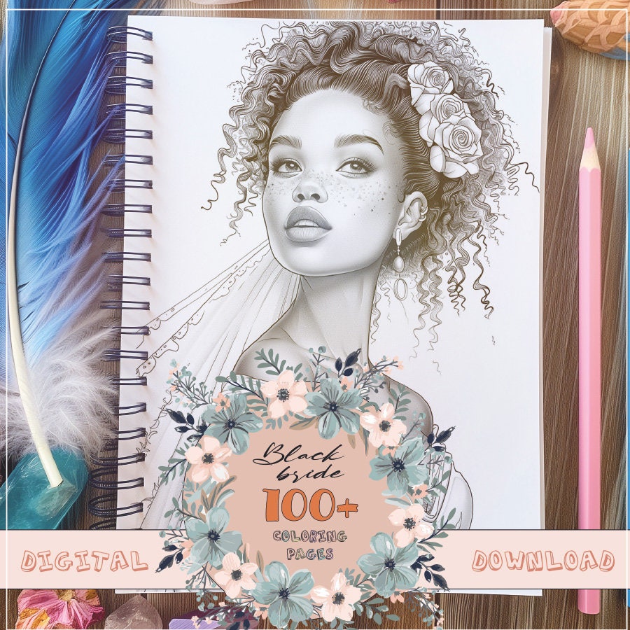 Black Women Coloring Pages Digital Download Bundle Coloring Book For