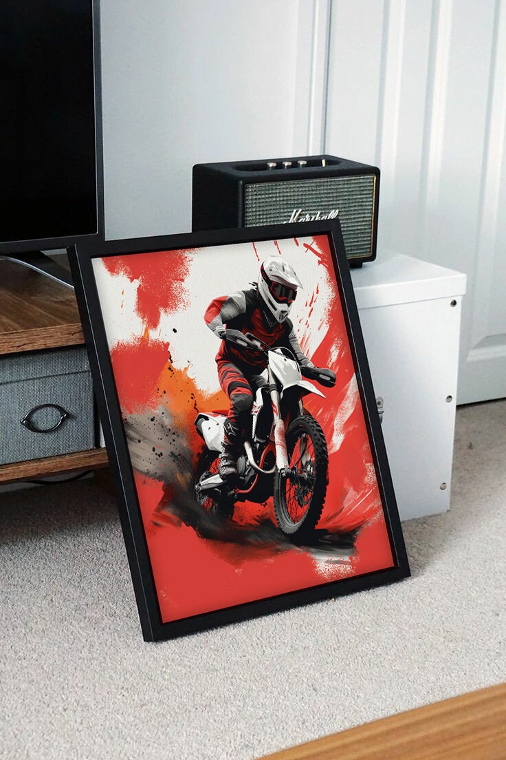 Motorcross Poster DIGITAL DOWNLOAD Dirt Bike PRINTABLE Wall Art ...