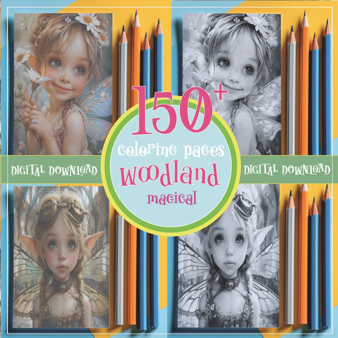 Coloring Pages Magical Woodland PRINTABLE Coloring Book Whimsical ...