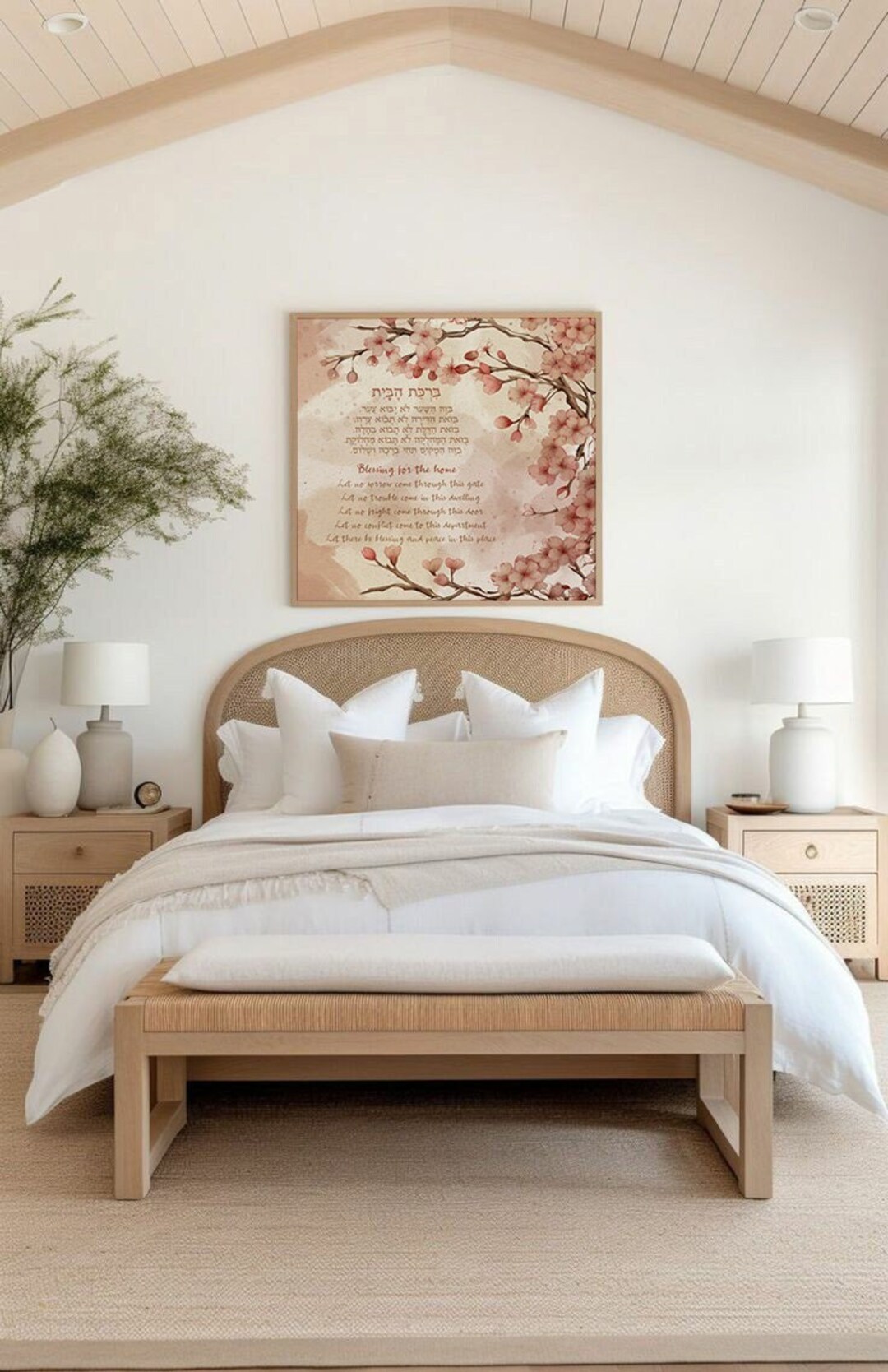 Watercolor Flowers Wall Art Jewish Home Blessing DIGITAL DOWNLOAD ...