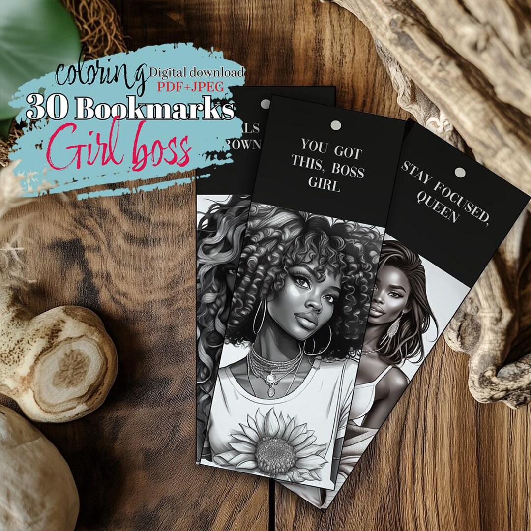 Coloring Bookmarks PRINTABLE Black Women Fun Art DIGITAL DOWNLOAD ...
