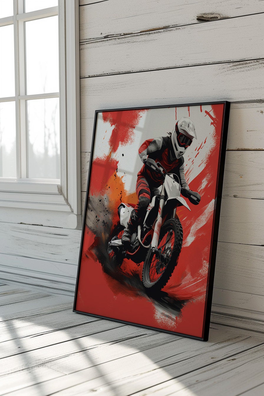 Motorcross Poster DIGITAL DOWNLOAD Dirt Bike PRINTABLE Wall Art ...