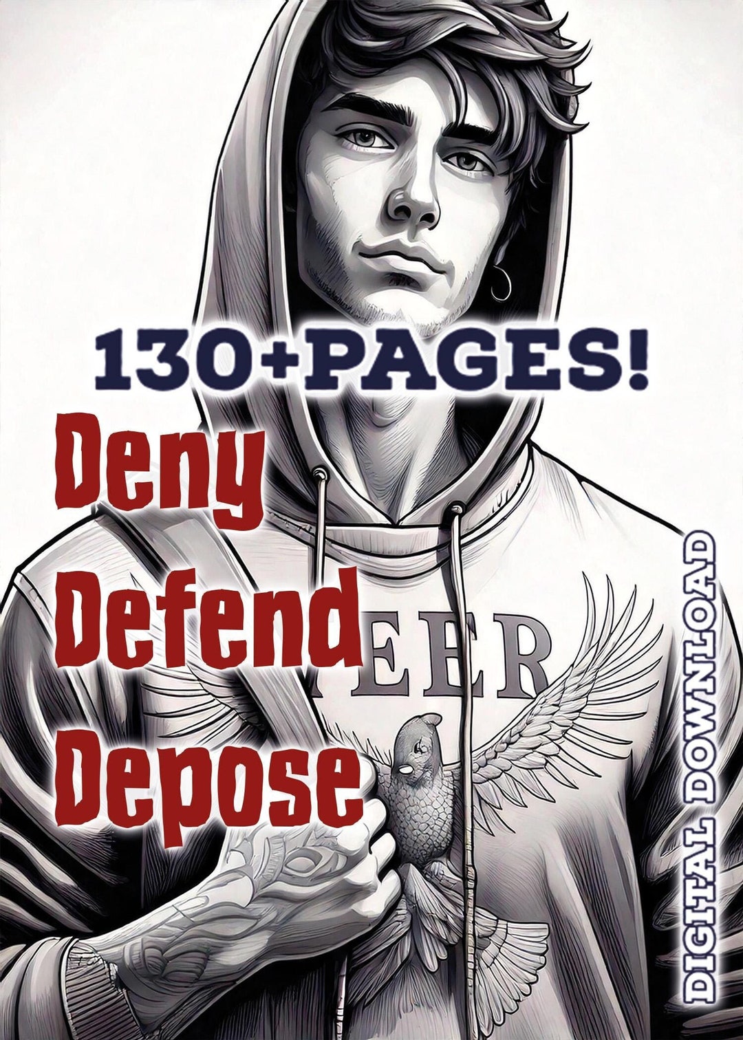 Deny Defend Depose DIGITAL DOWNLOAD Coloring Book PRINTABLE True Crime ...