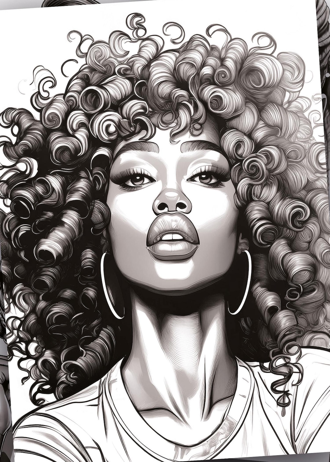 100+pages!! Coloring Party DIGITAL DOWNLOAD Black Women Printable ...