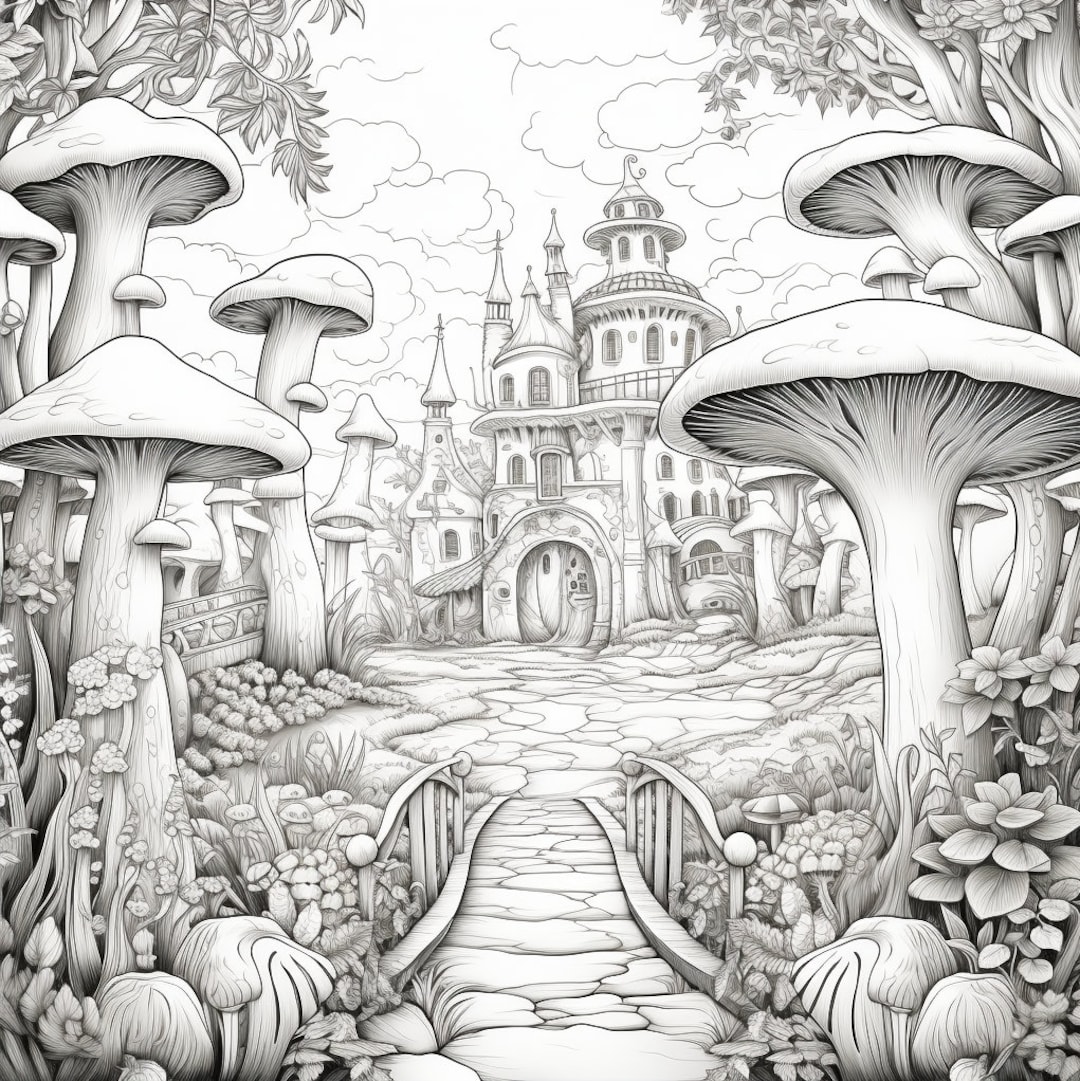 12 Magical Garden Coloring Pages Printable Coloring Pages for - Etsy