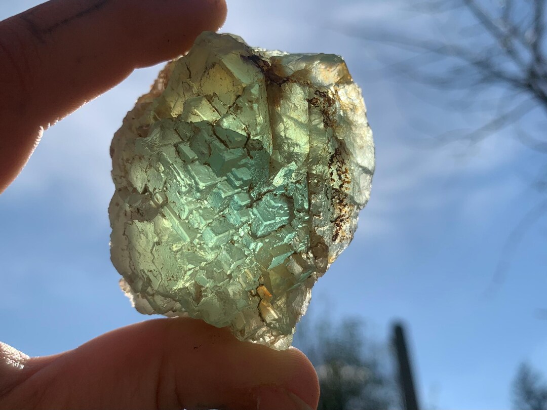 Stepped Fluorite From Namibia, Uis Region, Rare Green Fluorite ...