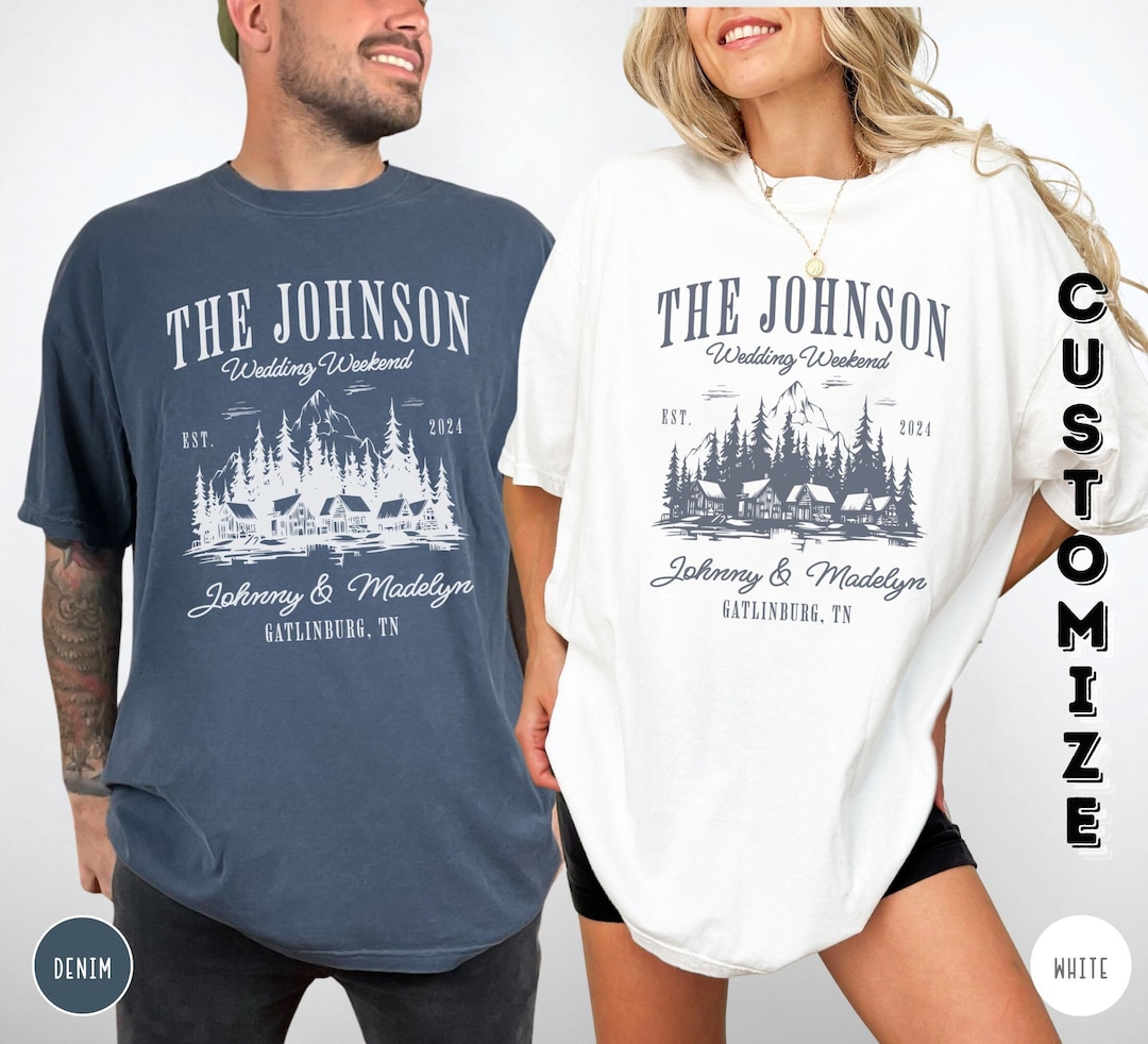 Personalized Wedding Weekend Shirts Custom Location Wedding Guest Gift ...