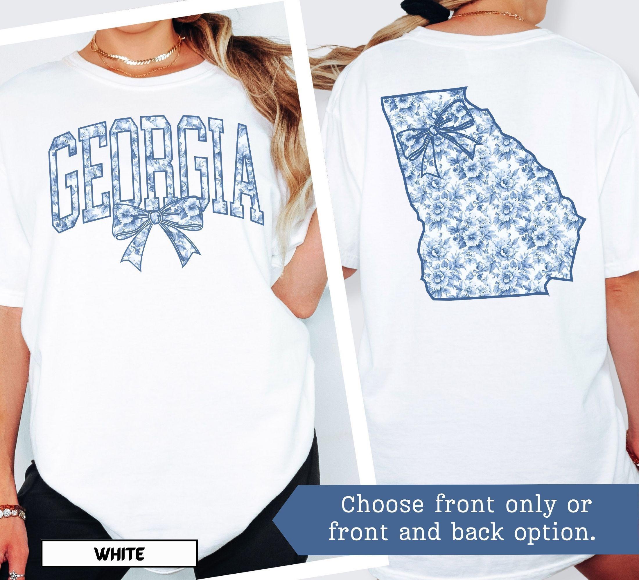Georgia Blue Toile Shirt Georgia Pride Shirt Georgia Home State Tshirt ...