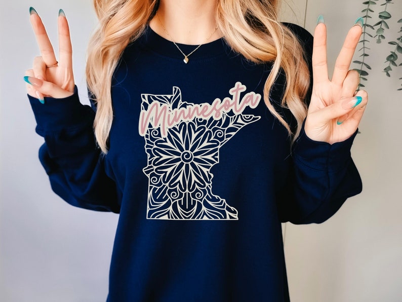 Minnesota Crewneck Sweatshirt, Minnesota Pullover, Minimalist Sweater ...