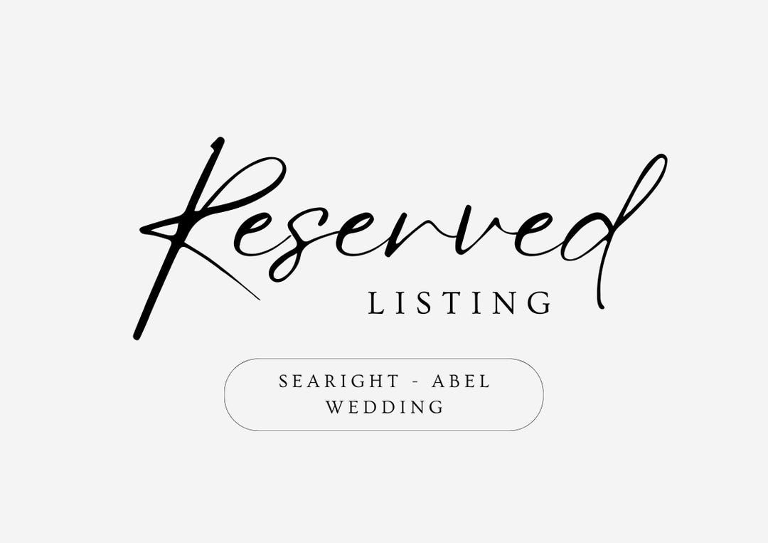 Custom Listing - Reserved for Searight - Abel Wedding - Etsy