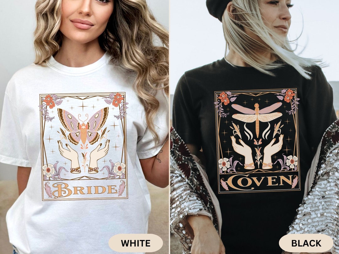 Bride's Coven Bachelorette Party Shirts Gothic Theme Wedding Bridal ...