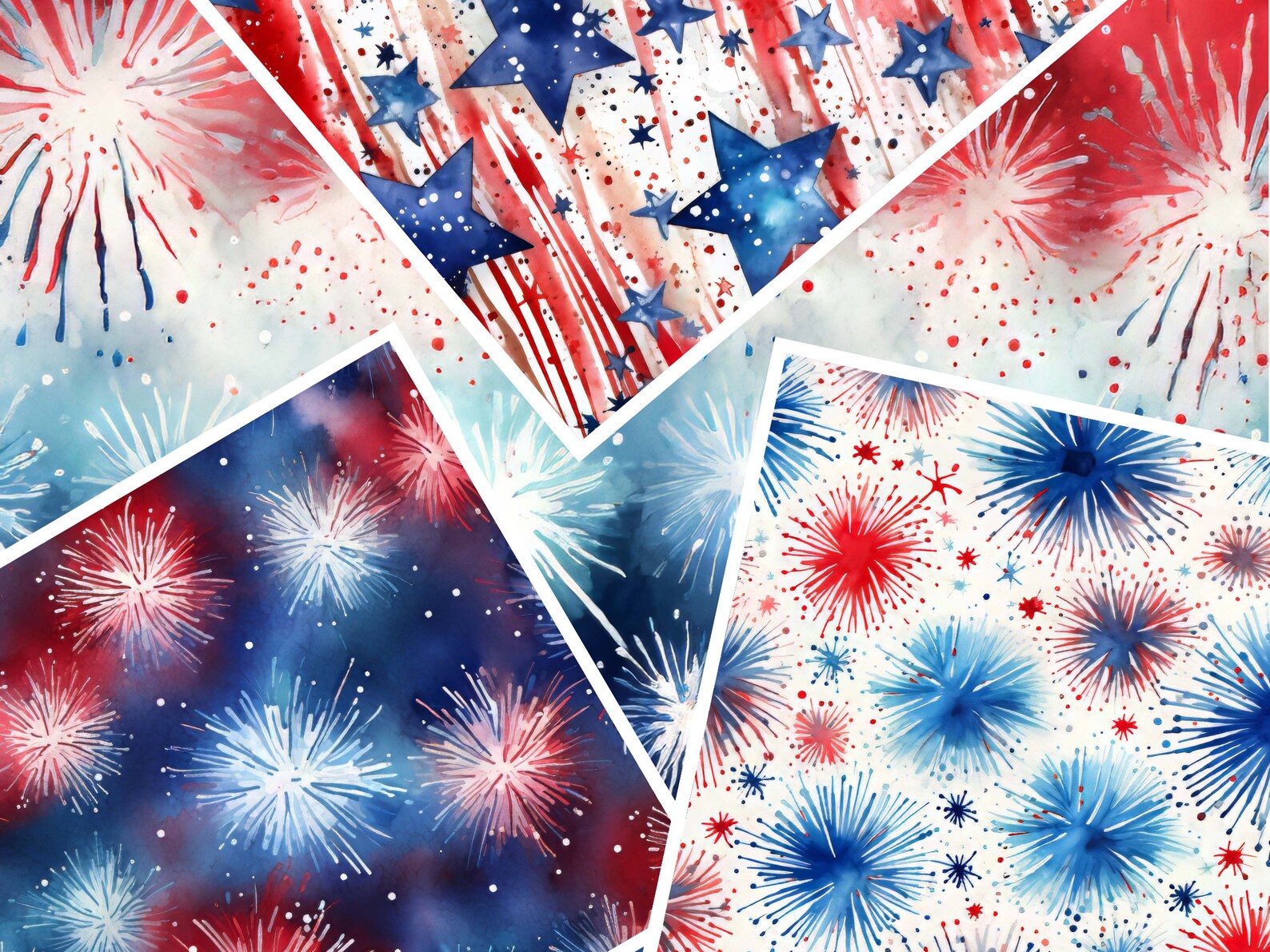 4th of July Digital, Stars and Stripes, 4th of July Papers, Usa Digital ...