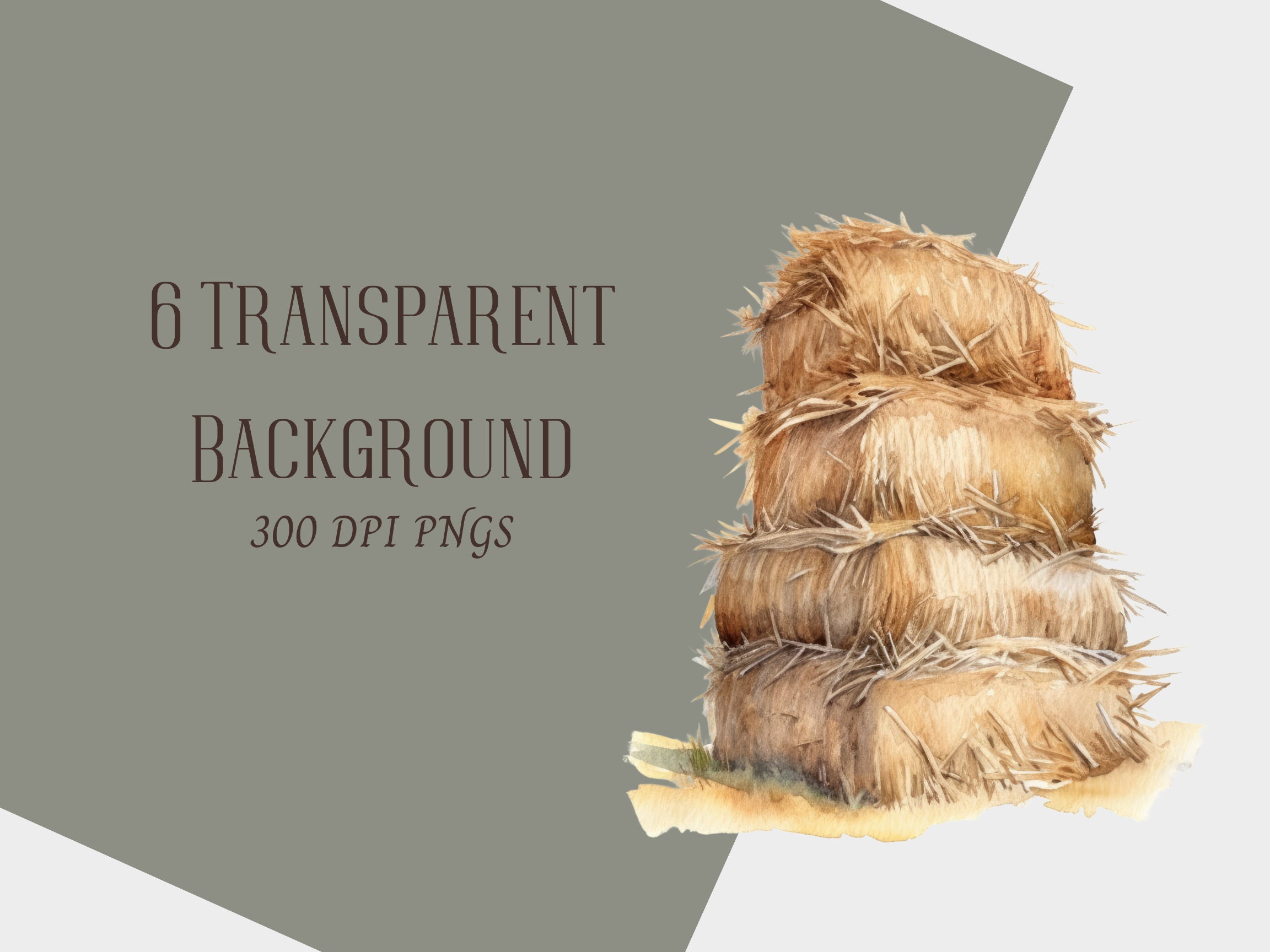 Watercolor Clipart,bale of Hay Clipart,bales of Hay Png,hay Bale Clip ...