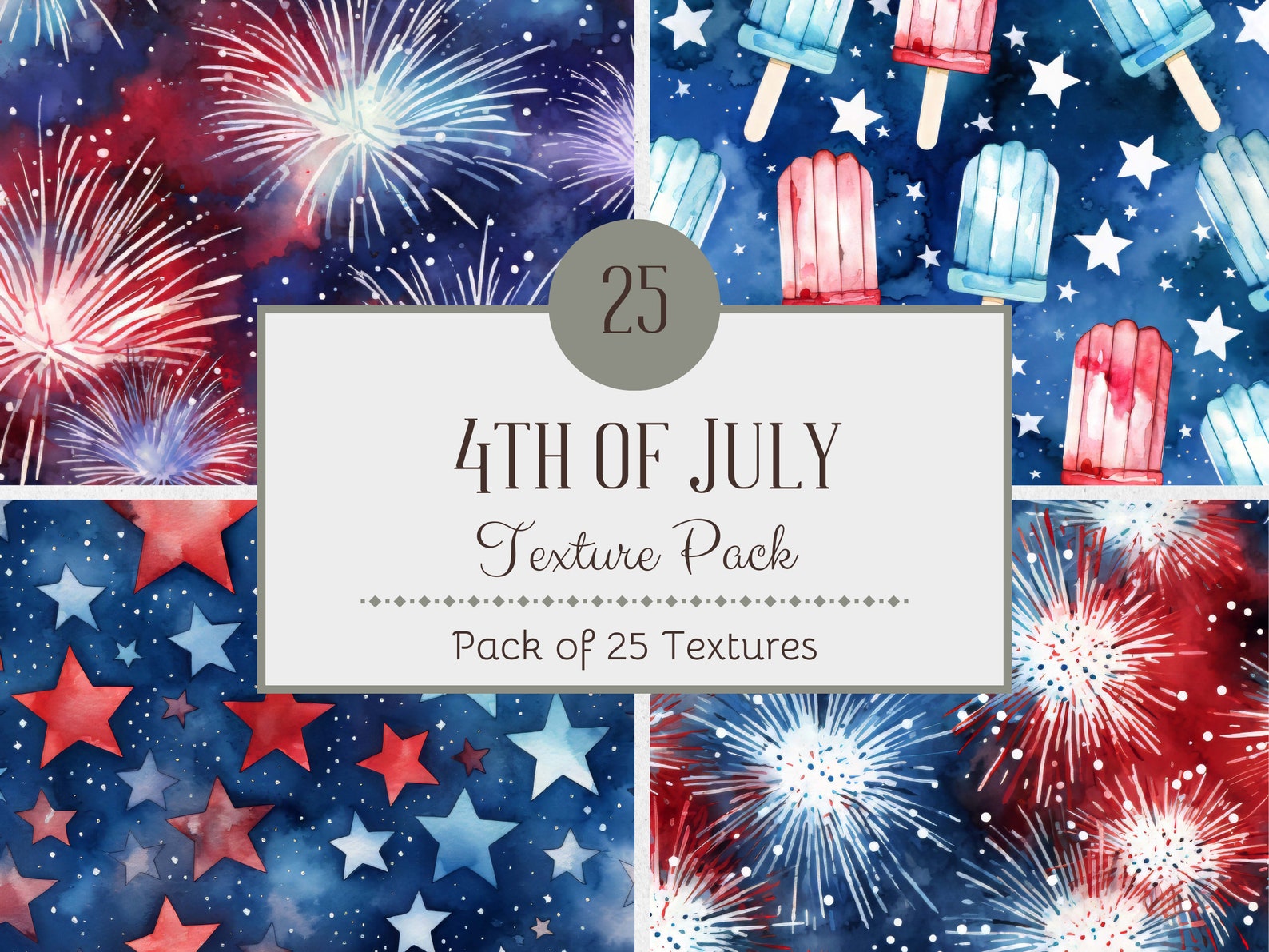 4th of July Digital, Stars and Stripes, 4th of July Papers, Usa Digital ...