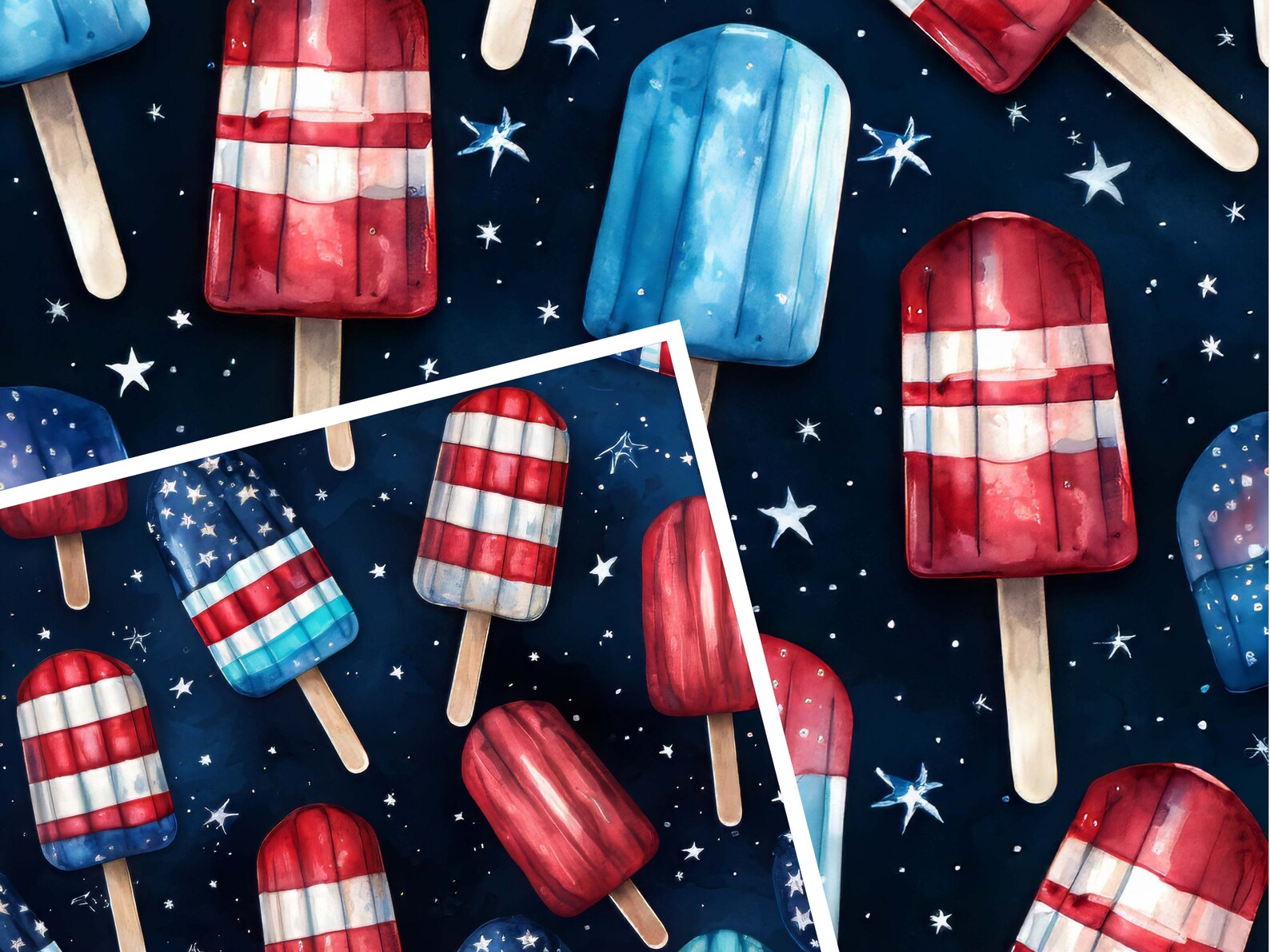 4th of July Digital, Stars and Stripes, 4th of July Papers, Usa Digital ...