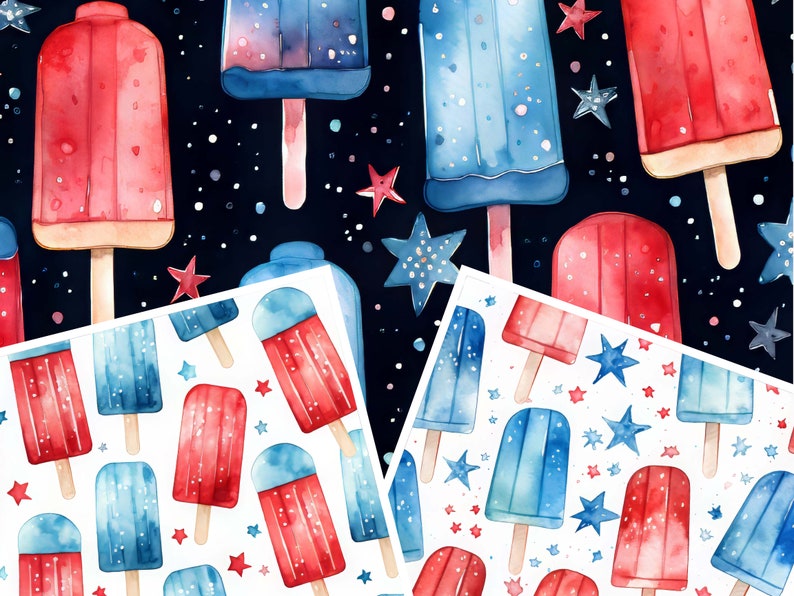 4th of July Digital, Stars and Stripes, 4th of July Papers, Usa Digital ...