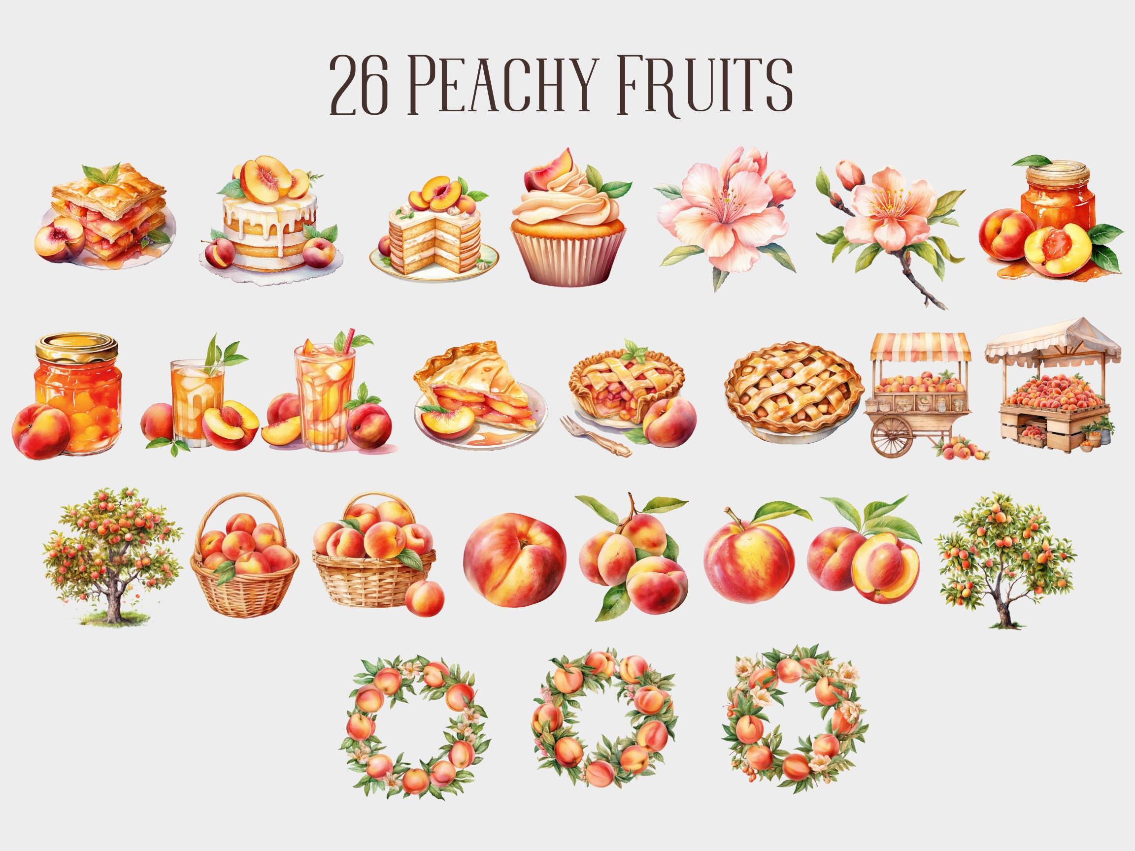 Watercolor Peach, Peach Fruit Clipart, Peach Png,peach Tree Clipart ...