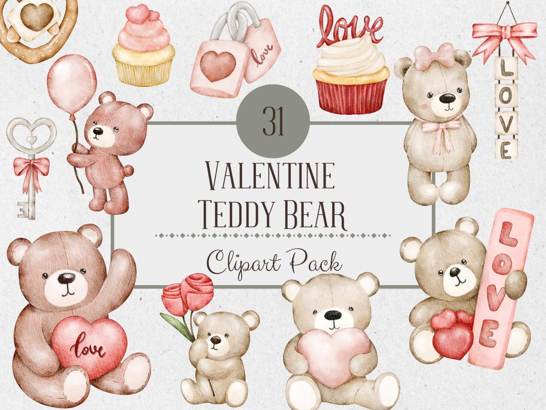 Valentine Clipart,teddy Bear Clipart,teddy Bear Valentine,valentines ...