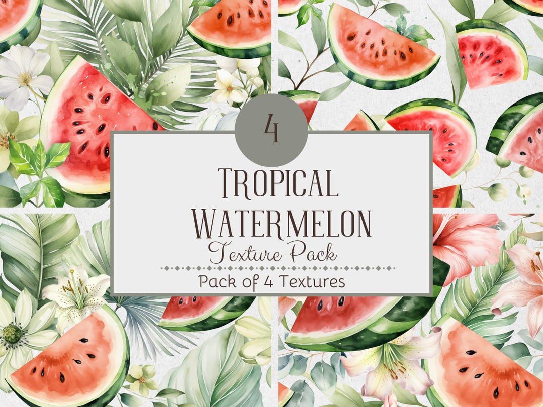 Watermelon Clipart,seamless Patterns, Watermelon Paper, Summer Paper ...