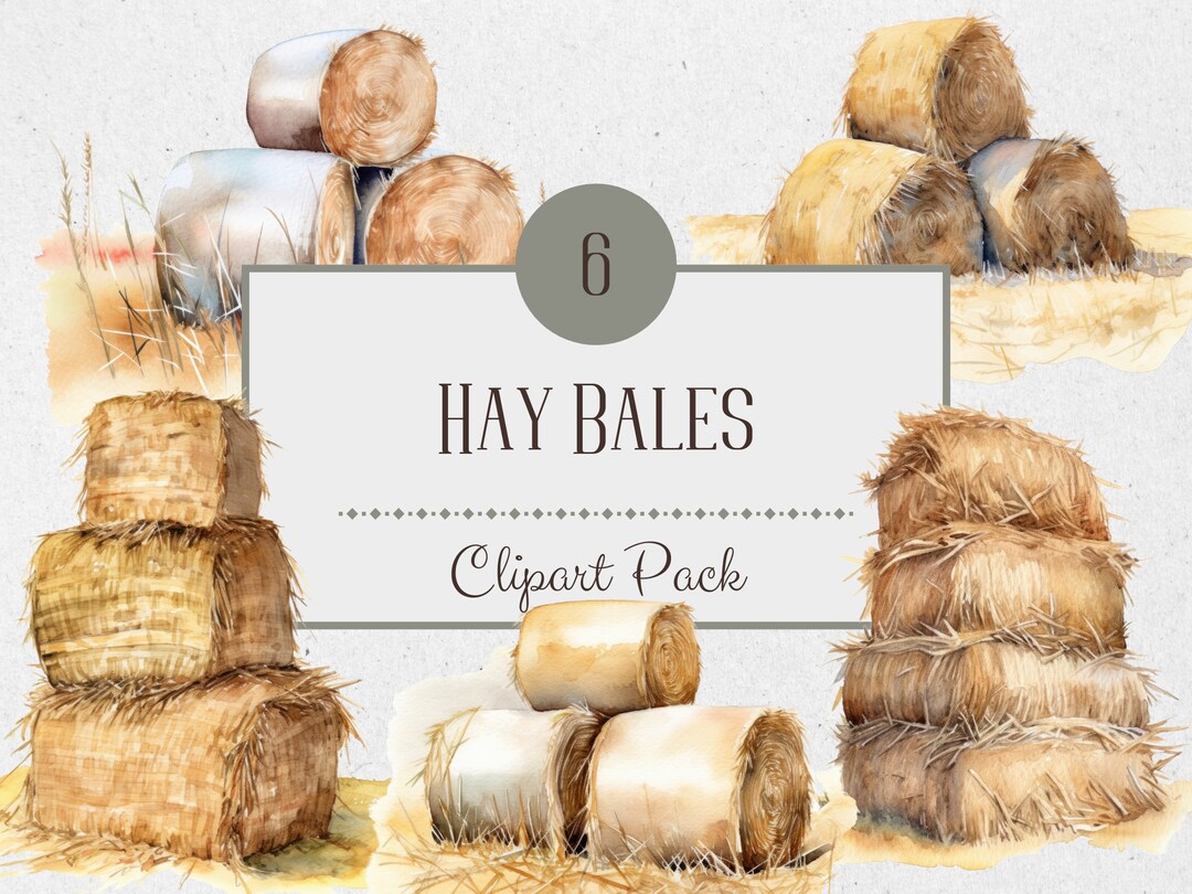 Watercolor Clipart,bale of Hay Clipart,bales of Hay Png,hay Bale Clip ...