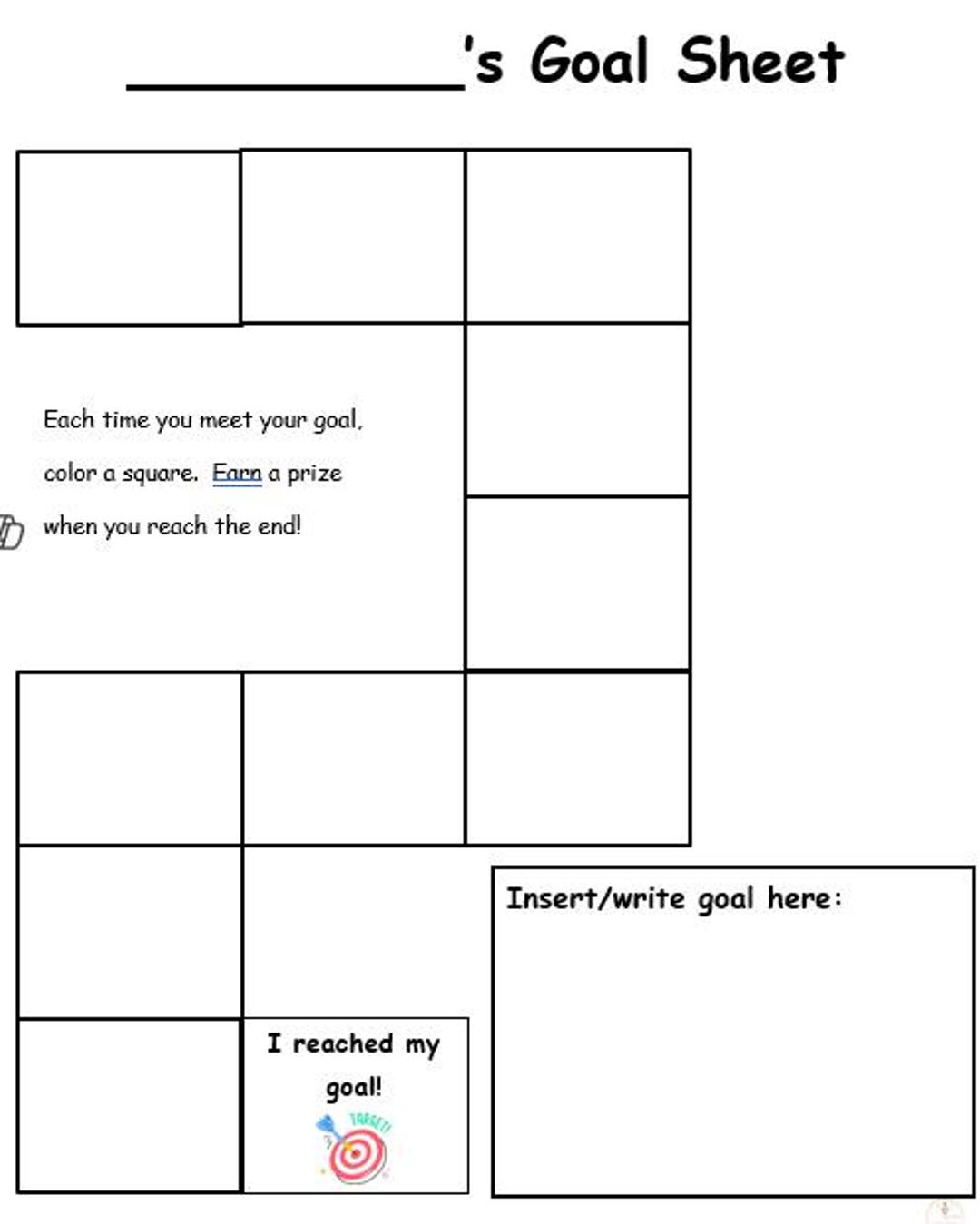 Academic And/or SEL Goal Template for Students - Etsy