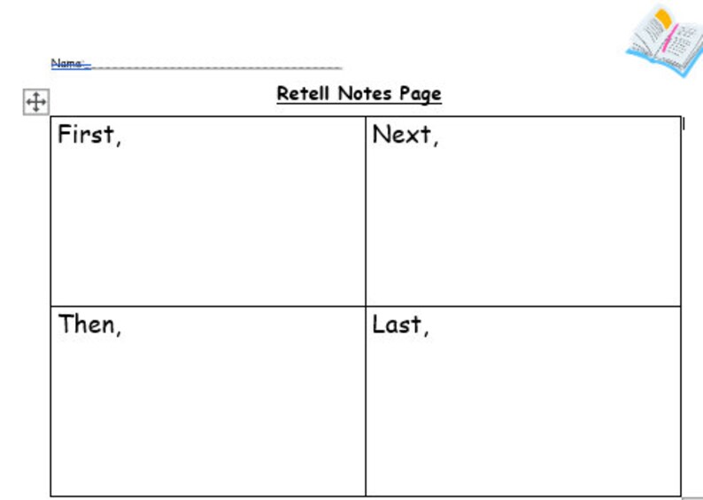 Retell Worksheet - Etsy