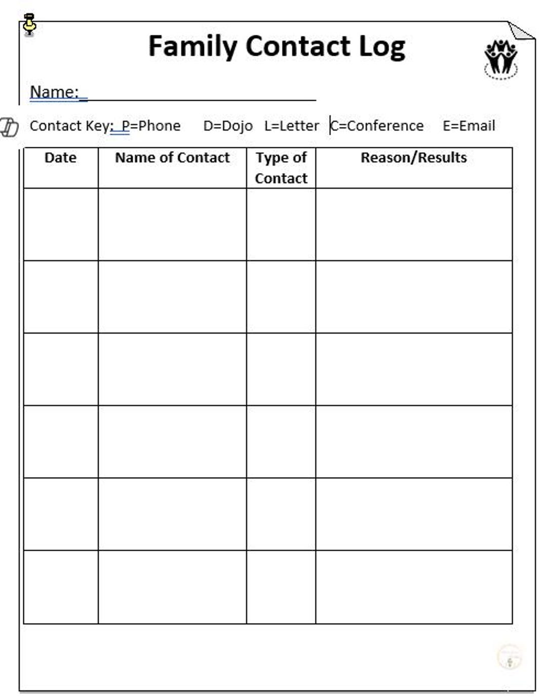 Teacher Family Communication Log Style 2 - Etsy