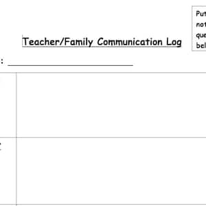 Teacher Parent Daily Communication Log - Etsy