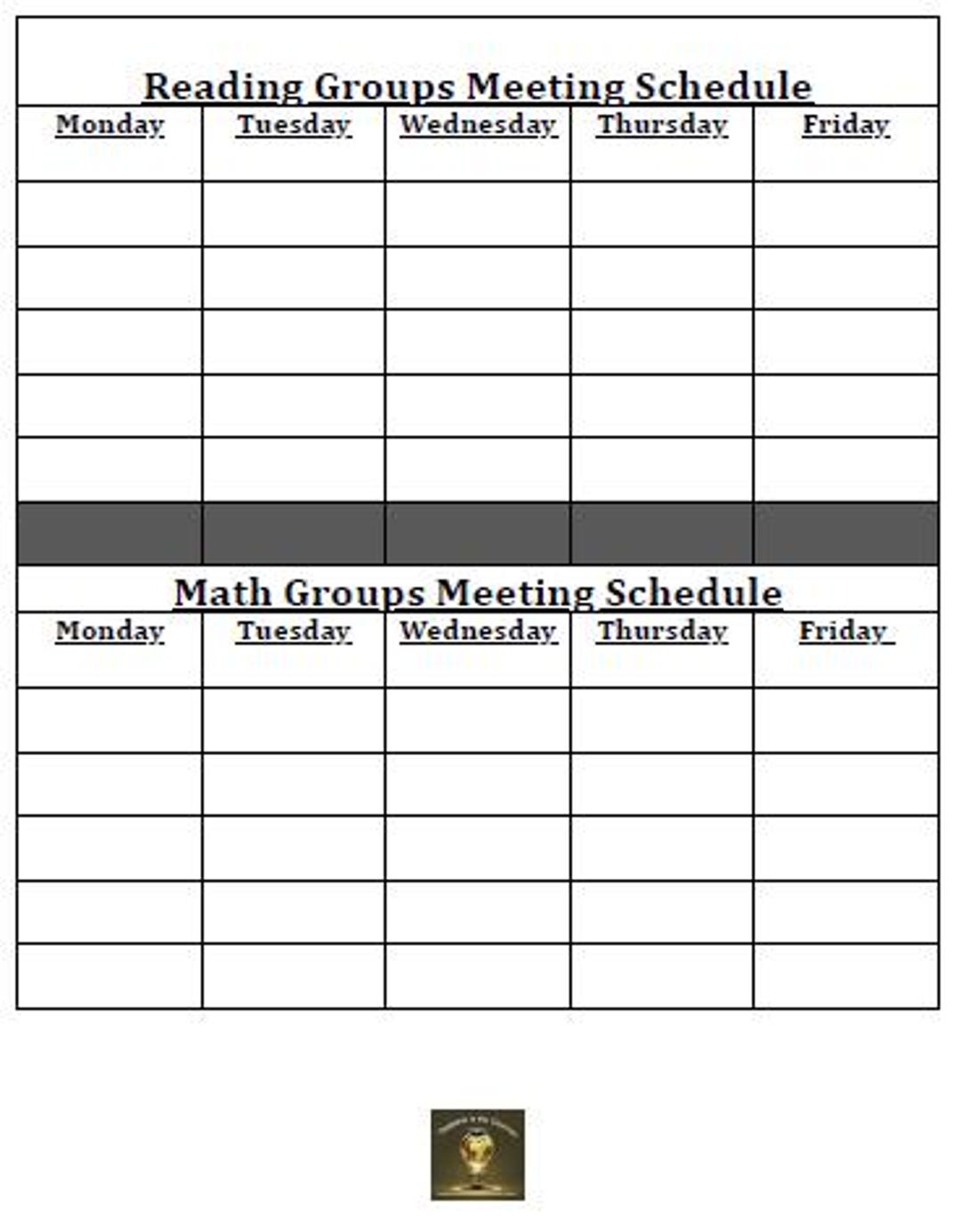 Small Group Meeting Schedule Template - Etsy