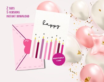 Printable Birthday Greeting Card Digital Birthday Cards Happy Birthday ...