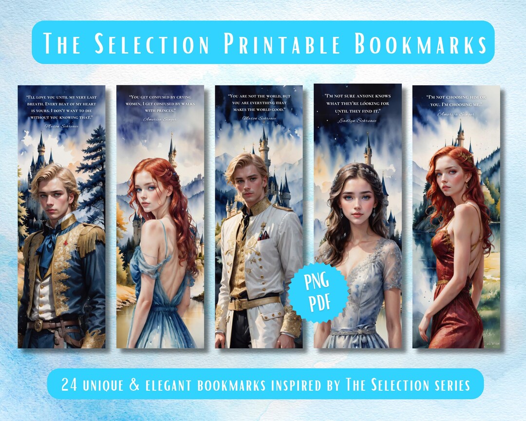 Printable Bookmark Inspired by the Selection | Digital Bookmark ...