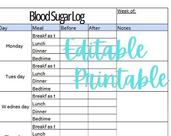 Editable and Printable Orthostatic Hypotension Blood Pressure Log - Etsy