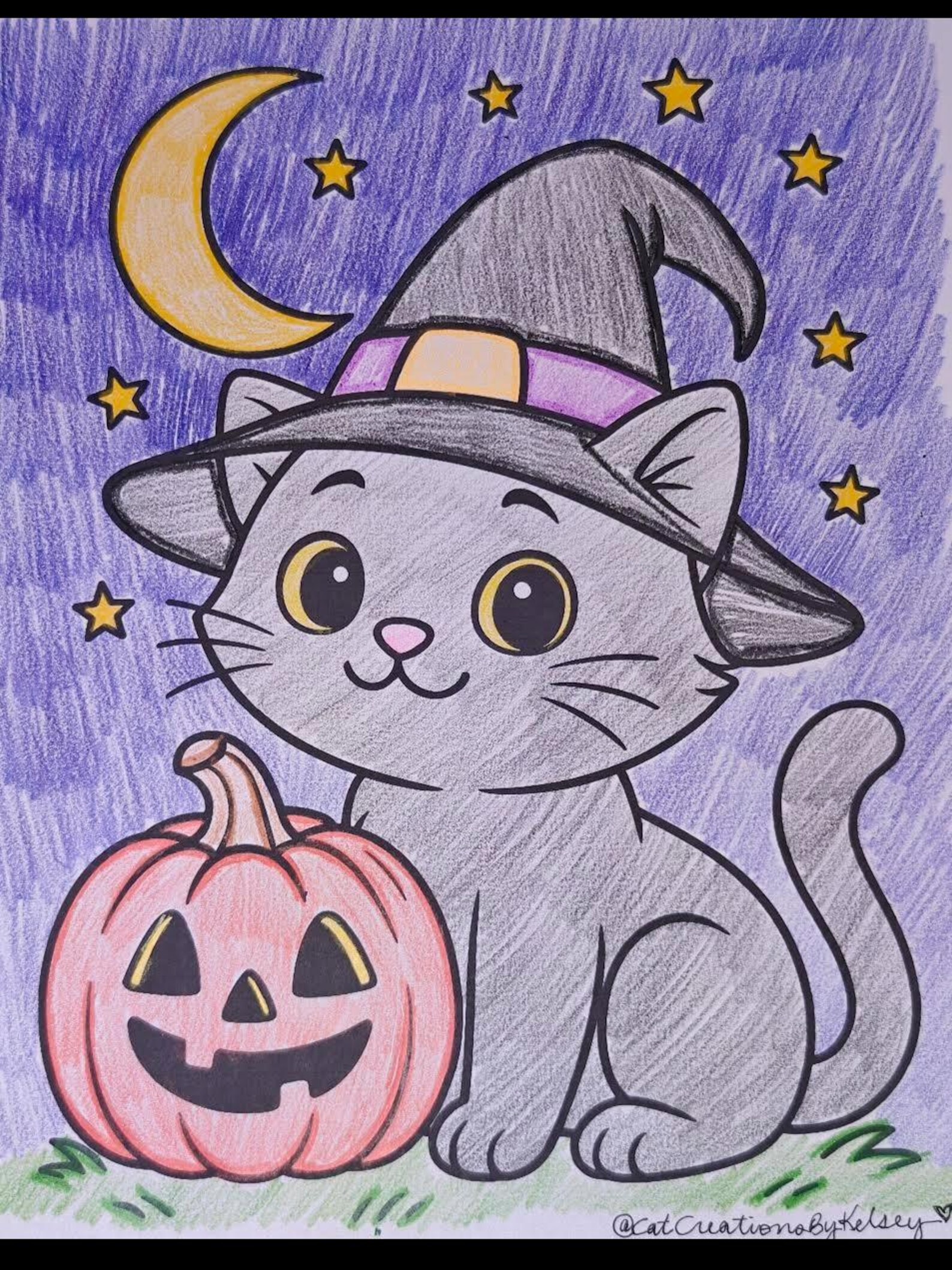 CCBK PRINTABLE Happy Meow-lloween Colorme - Etsy