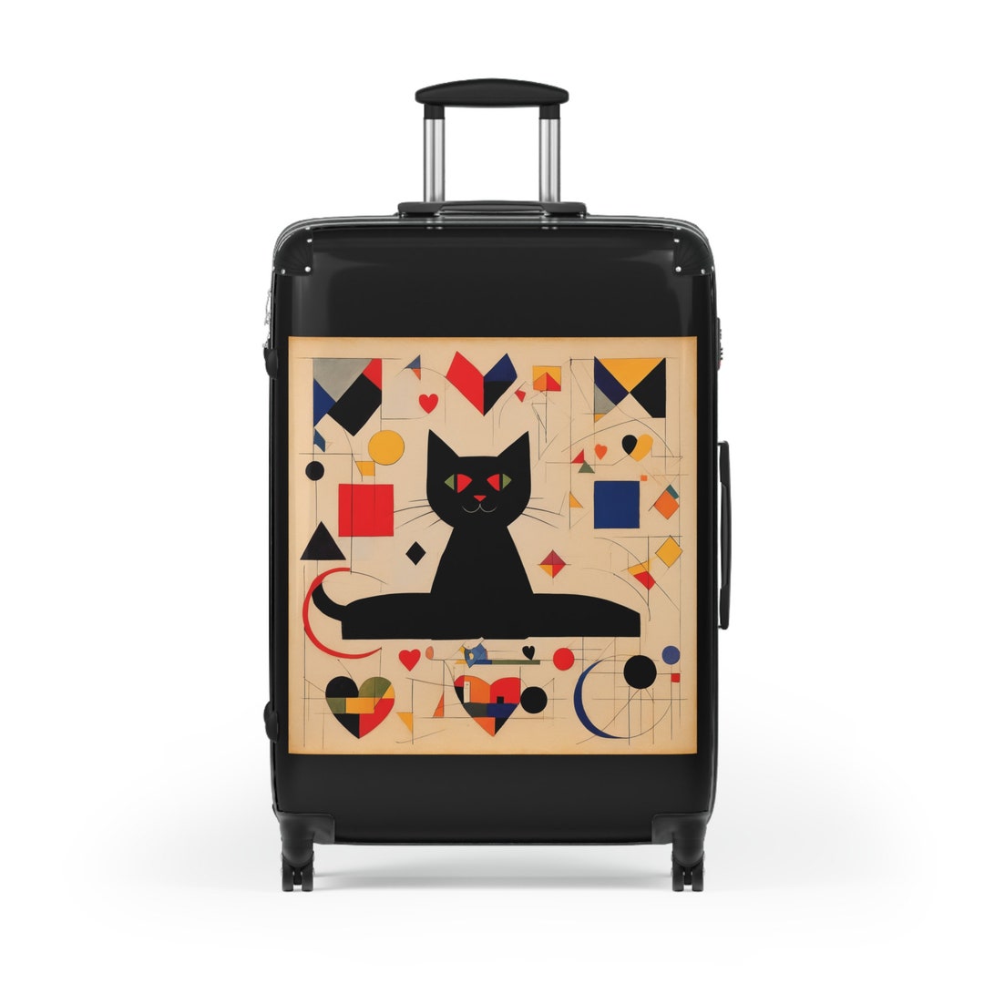 Picasso Cat Suitcase, Abstract Black Cat Design, High-res Canvas Print ...