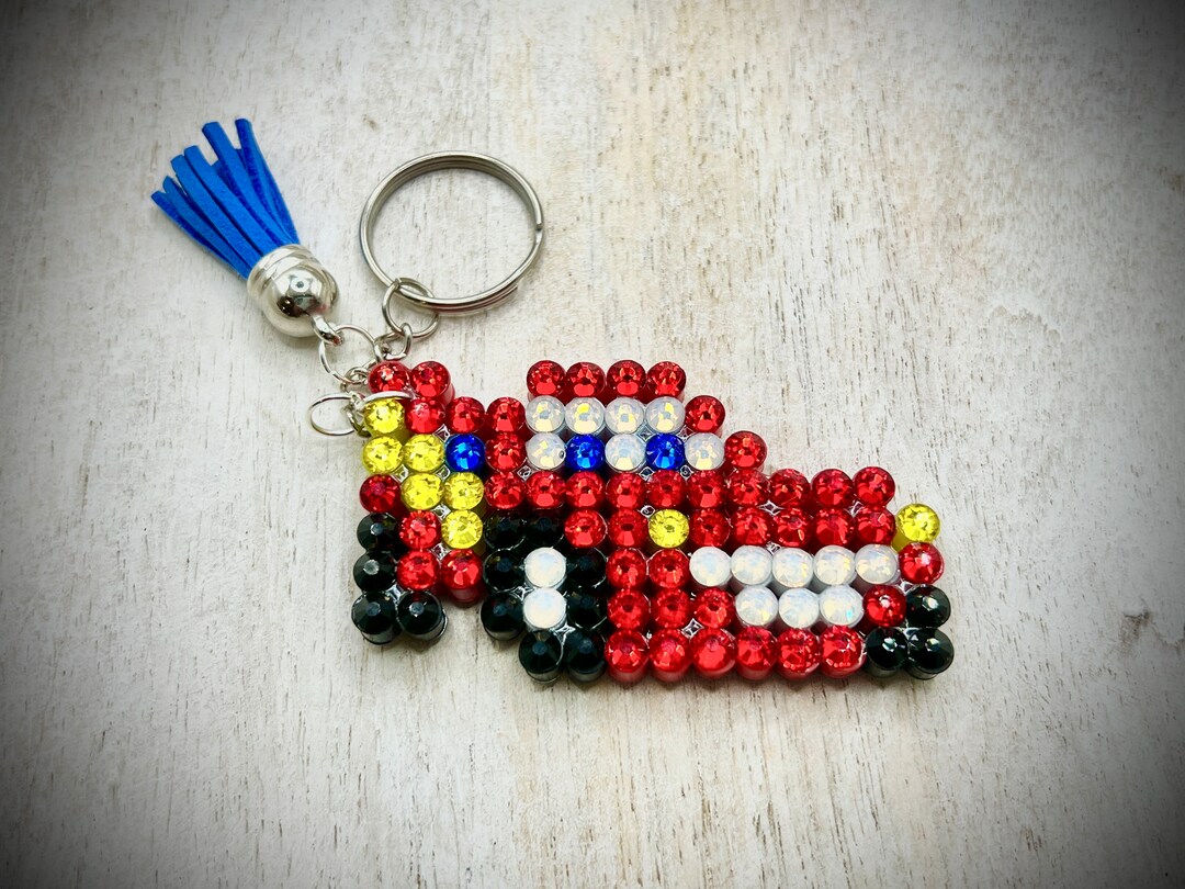 Disney - Cars - Lightning Mcqueen - Key Chain / Bag Charm - W/ Genuine ...