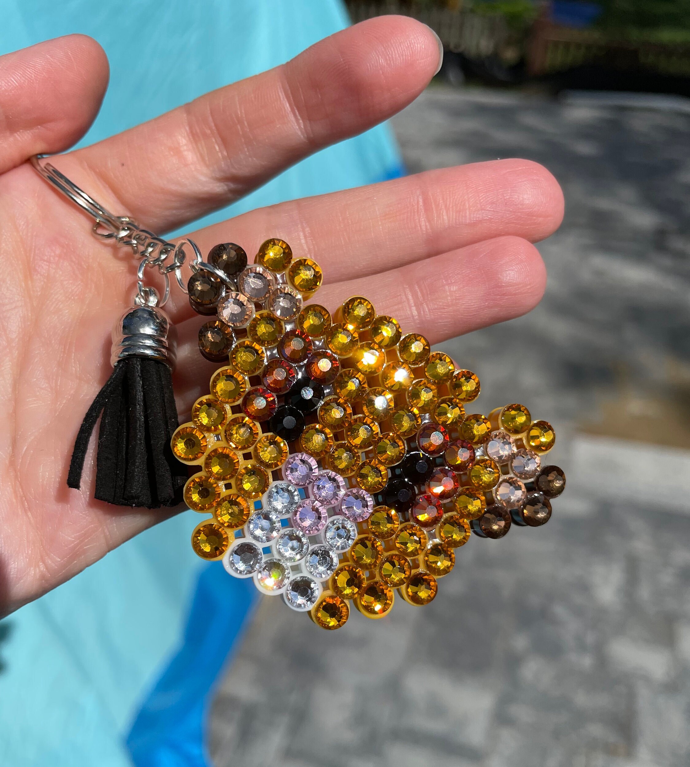 Lion King Simba and Nala Disney Key Chain / Bag Charm W/ Genuine Glass ...