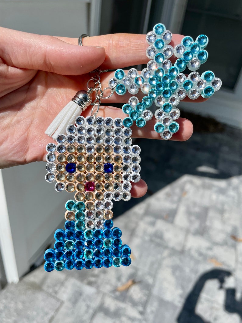 Disney - Frozen - Elsa - Key Chain / Bag Charm - W/ Genuine Glass ...