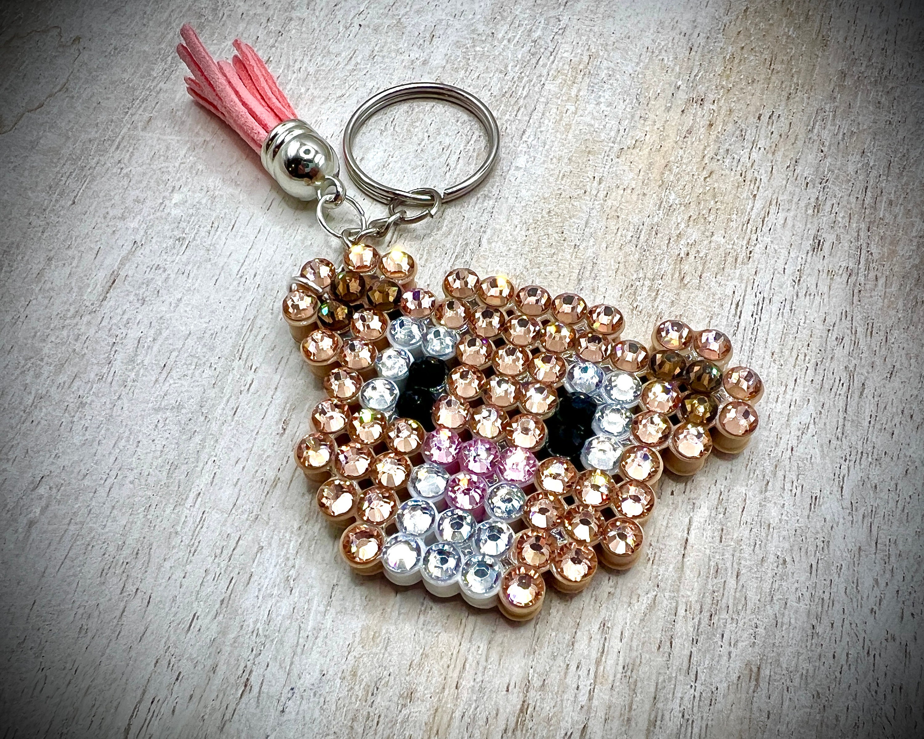 Lion King Simba and Nala Disney Key Chain / Bag Charm W/ Genuine Glass ...