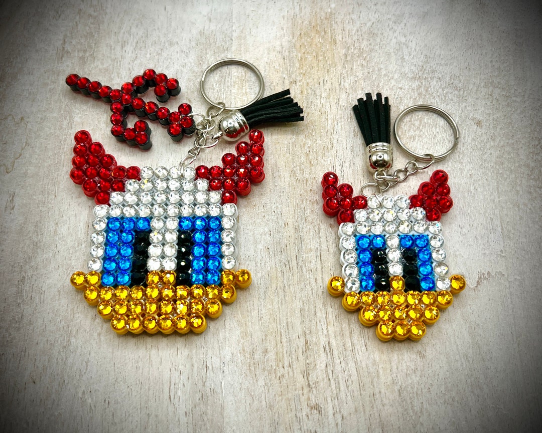 Donald Duck Devil Disney Halloween Key Chain / Bag Charm W/ Genuine ...