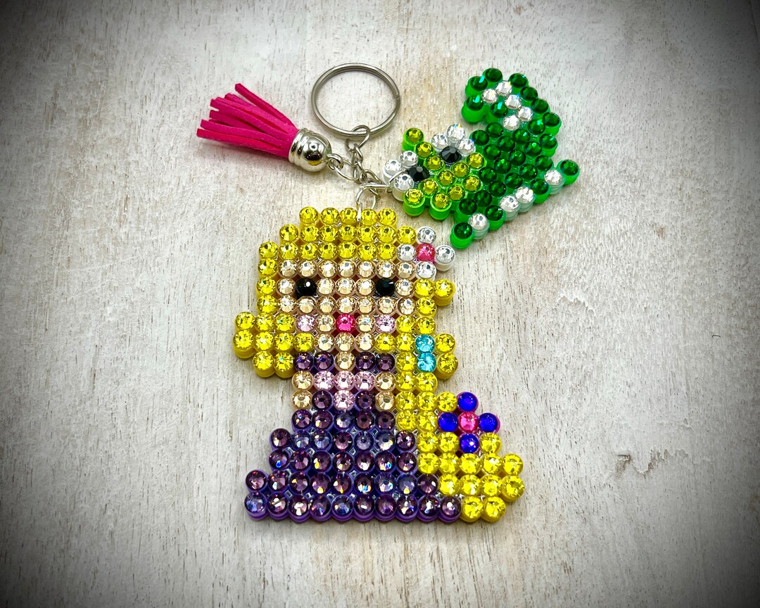 Disney Rapunzel Tangled Key Chain / Bag Charm W/ Genuine Glass ...